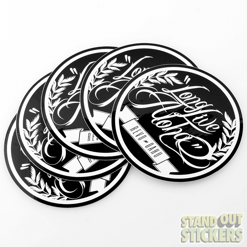 Circle Vinyl Stickers Samples - Round Sticker Examples
