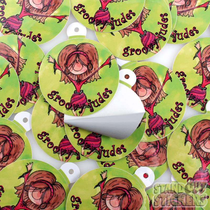 Sticker Hang Tags - Samples of Hang-Tag Stickers