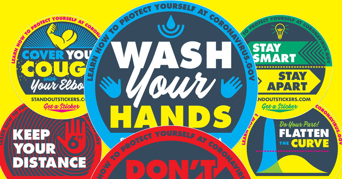 Coronavirus Stickers | COVID-19 Awareness | StandOut Stickers