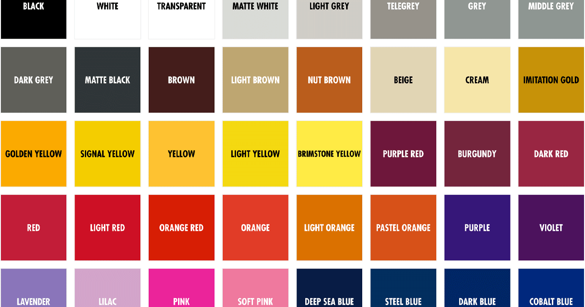 Custom Vinyl Decal Colors | Window Decal Material Colors