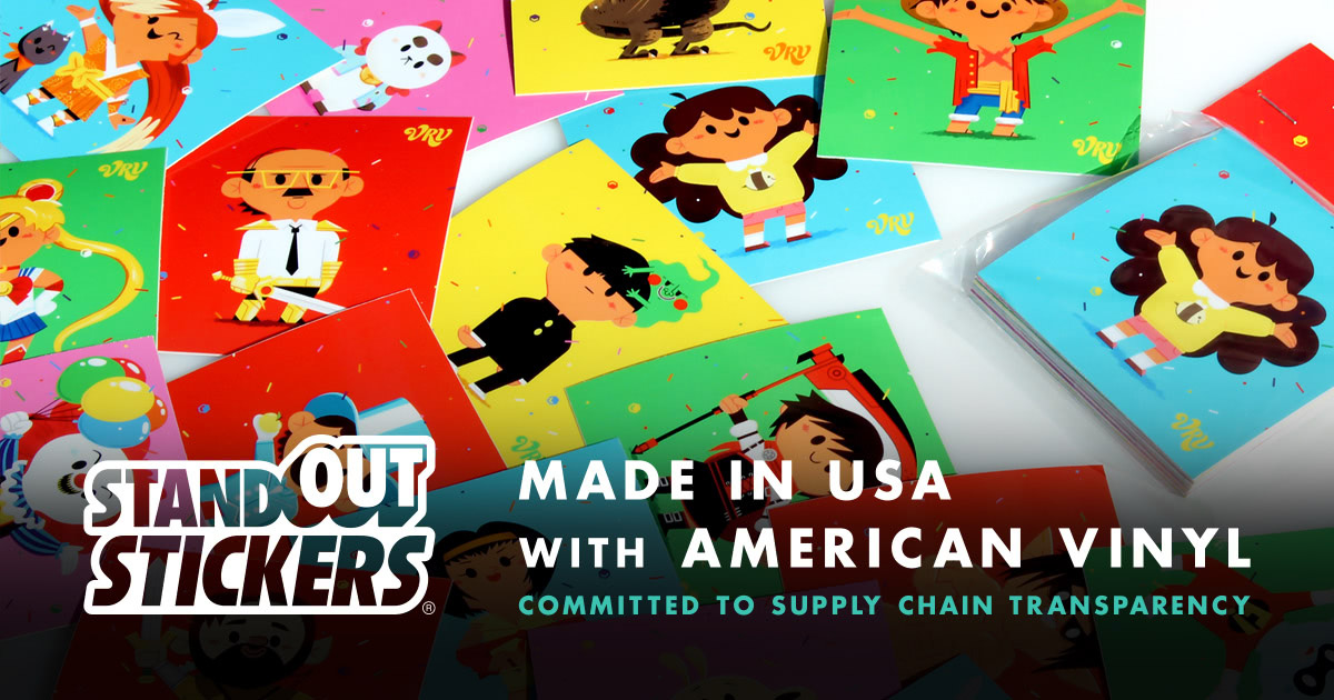 Square Vinyl Stickers - StandOut Stickers