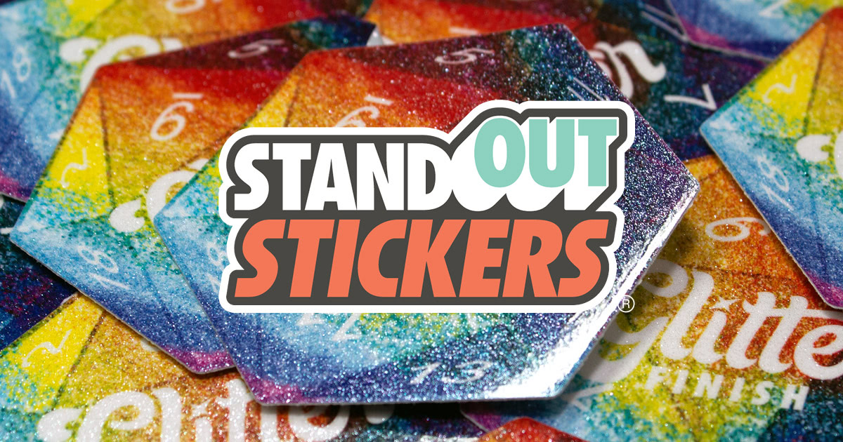 Glitter Sticker Samples - Sample Photos of Glitter Stickers