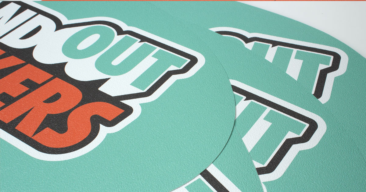 Order Oval Floor Decals | Oval Shaped Floor Graphics Printed In Full Color